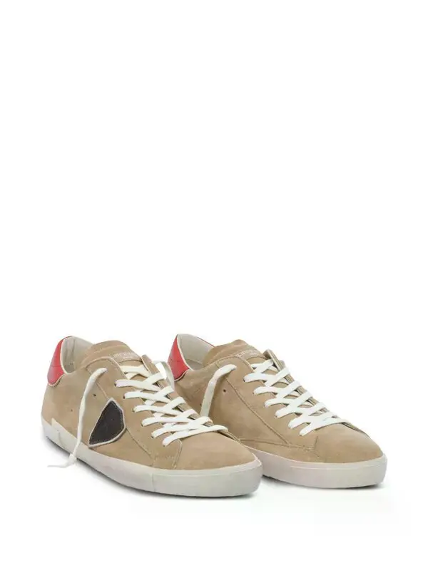 Philippe Model Prsx Logo Suede Sneakers