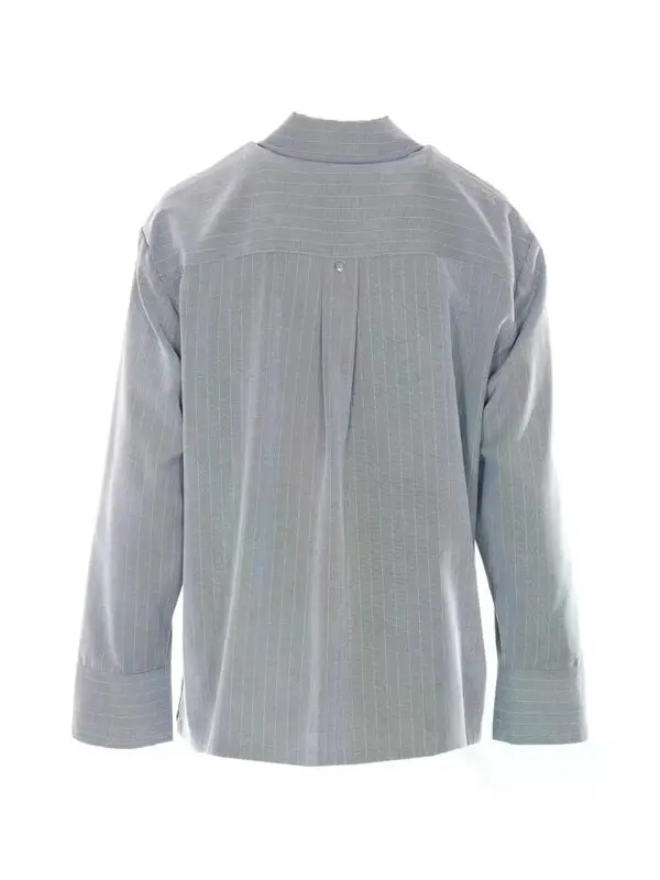 Liu Jo Striped Stud-embellished Shirt - Grey