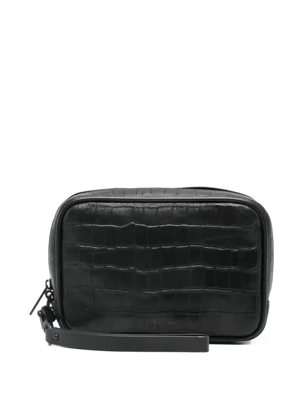 Calvin Klein Textured Zip Pouch - Black
