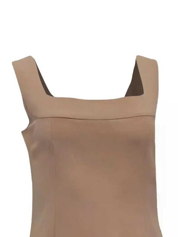 Dolce & Gabbana Square-neck Sleeveless Midi Dress - Neutrals