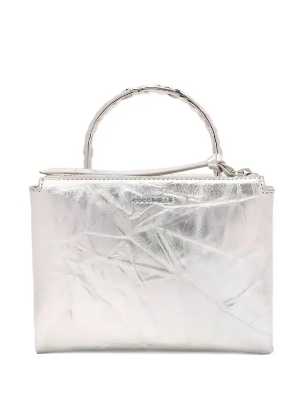 COCCINELLE Arlettis Metallic Handbag - Silver