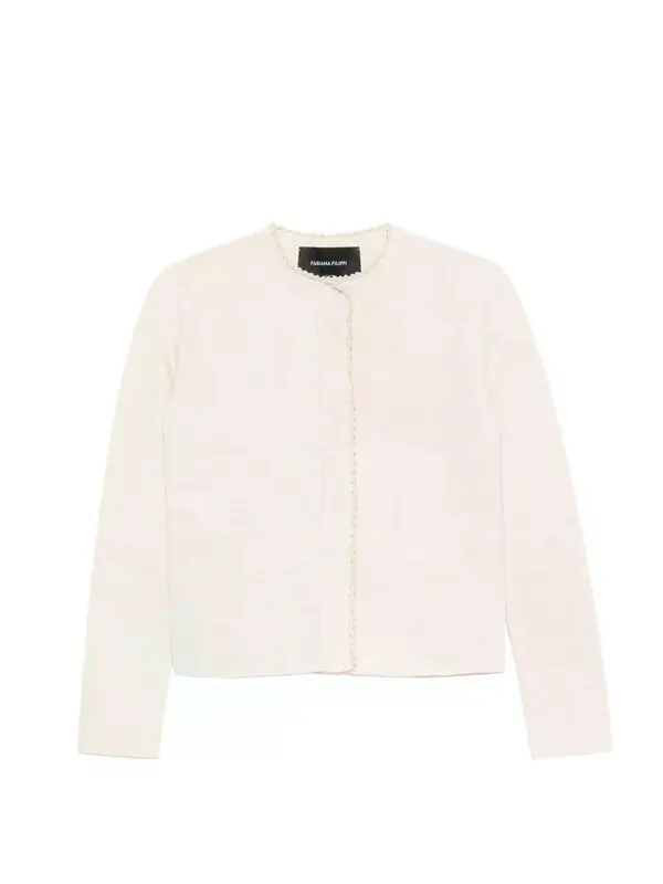 Fabiana Filippi Textured-trim Cardigan - Neutrals