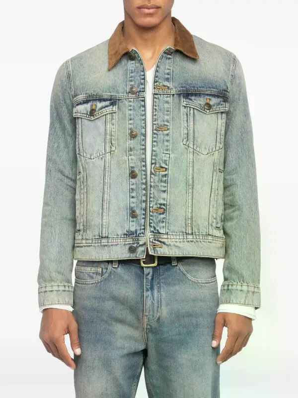 Zadig&Voltaire Denim Jacket With Corduroy Collar