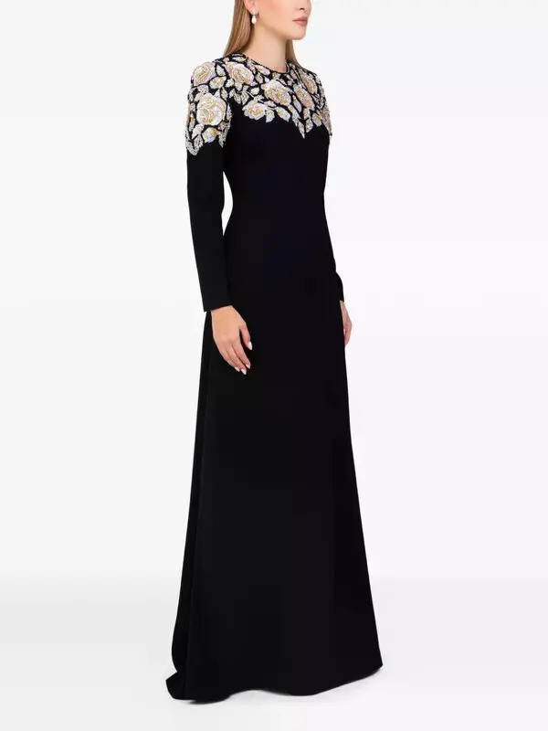DINA MELWANI Embellished Maxi Gown