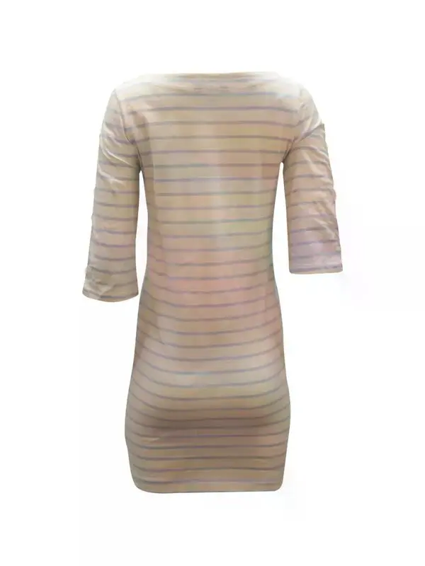 Ralph Lauren Striped Lace-up Mini Dress - White