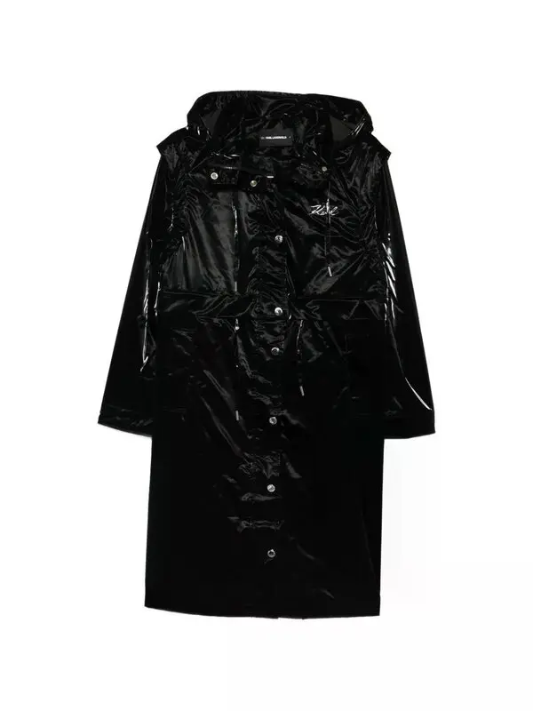 Karl Lagerfeld Transformable Drawstring Parka Coat