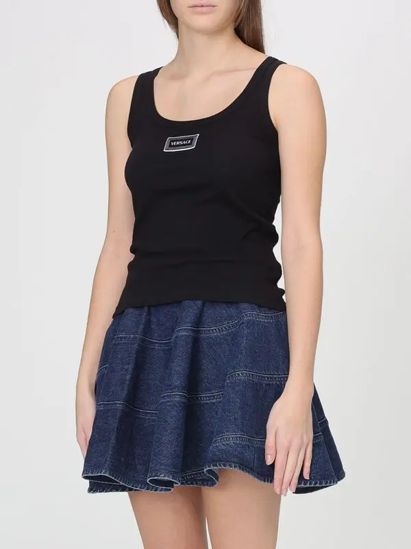 Versace Ribbed Tank Top - Black