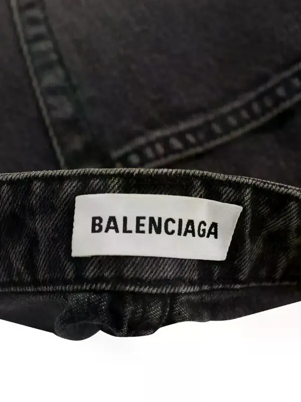 Balenciaga A-line Denim Midi Skirt