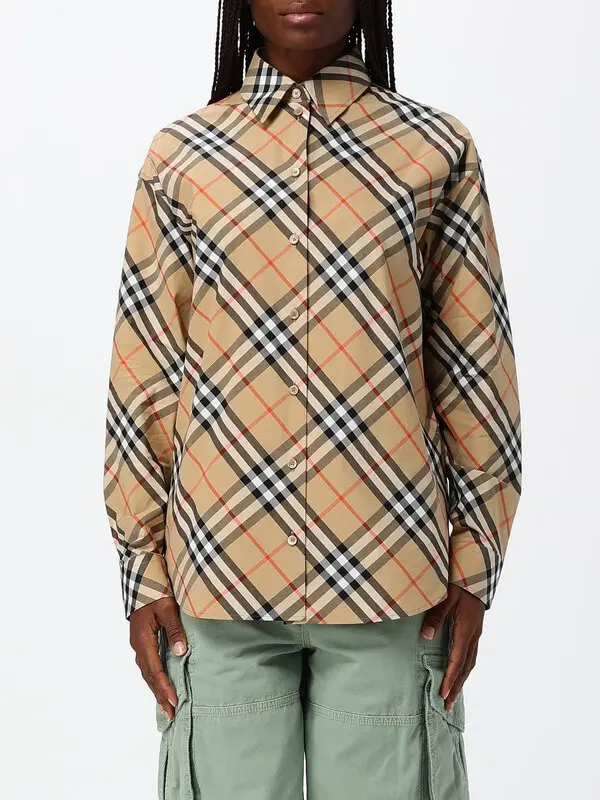 Burberry Checked Shirt - Beige