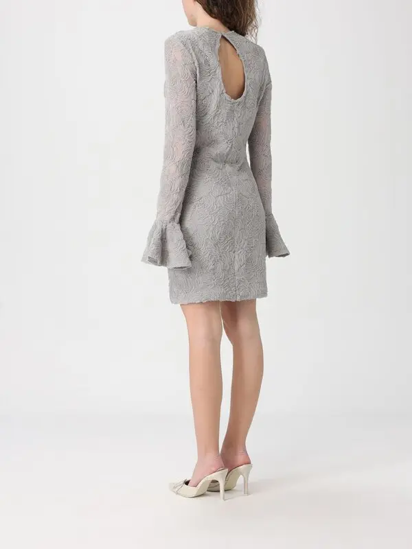 ROTATE BY BIRGER CHRISTENSEN Textured Mini Dress - Grey