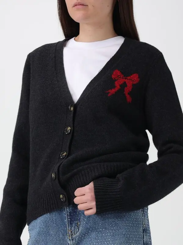 GANNI Cardigan With Bow Detail