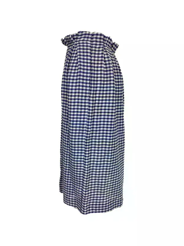 Mother Of Pearl Check-pattern Midi Skirt