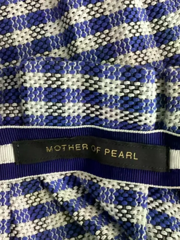 Mother Of Pearl Check-pattern Midi Skirt