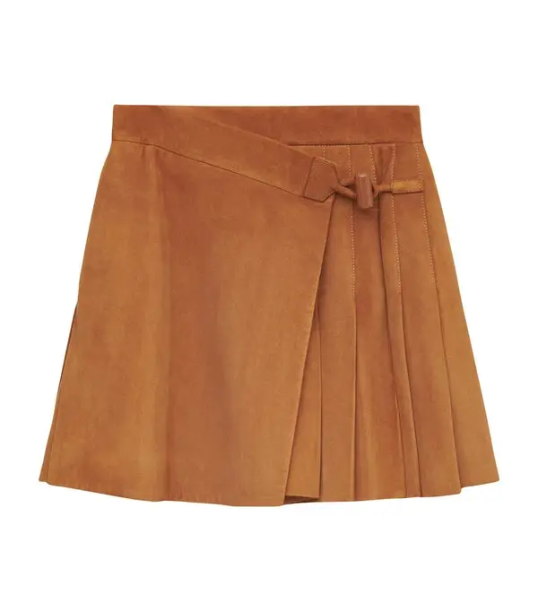 Loewe Suede Pleated Mini Skirt