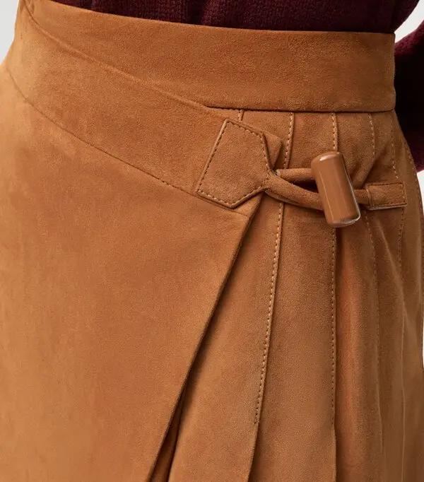 Loewe Suede Pleated Mini Skirt