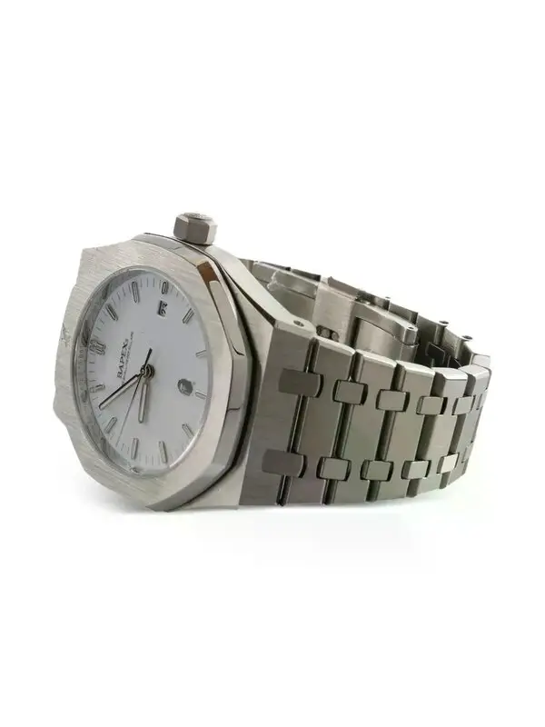 A BATHING APE Silver Tone 40mm Watch