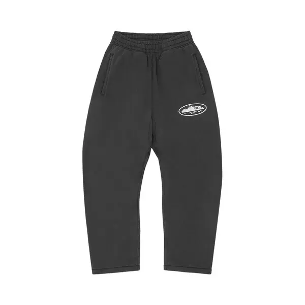 CORTEIZ Island Puff Print Open Hem Sweatpant - Black