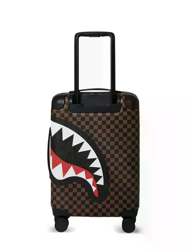 SPRAYGROUND Sawtooth Sharks Checked Suitcase - Brown