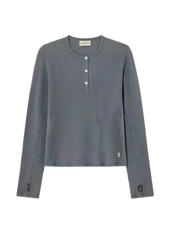 CARRER Lis Henley Long-sleeve T-shirt - Grey