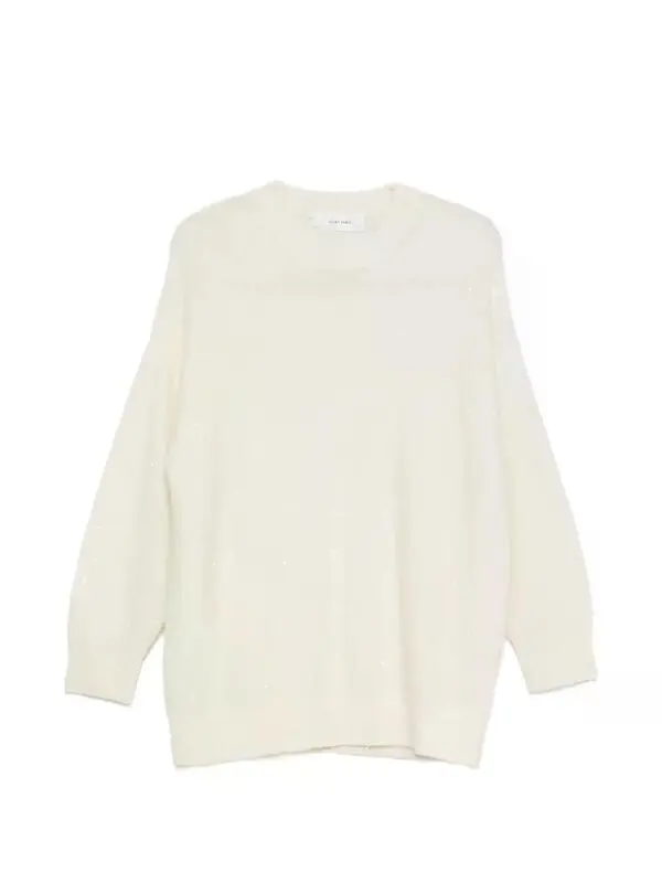 IVORY PARIS Sequin Embellished Crew-neck Sweater
