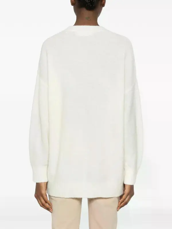 IVORY PARIS Sequin Embellished Crew-neck Sweater