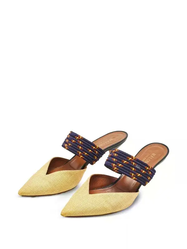 MALONE SOULIERS Maisie Heeled Mules - Yellow