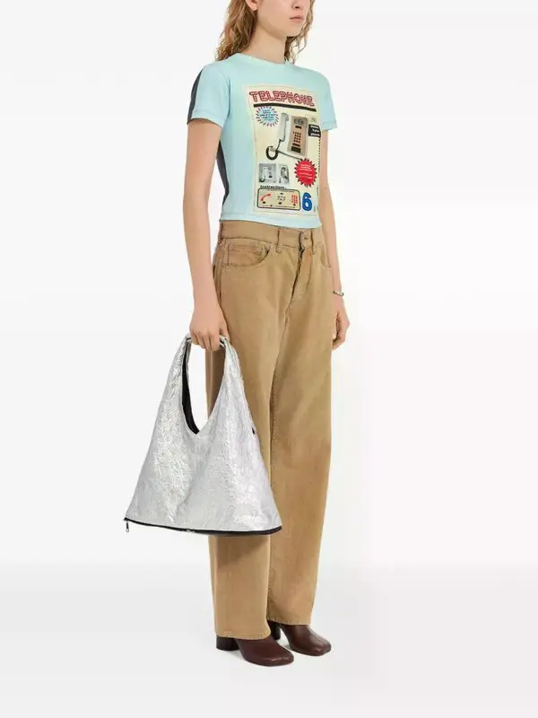 MAISON MARGIELA Graphic Print Roundneck Sweatshirt - Blue