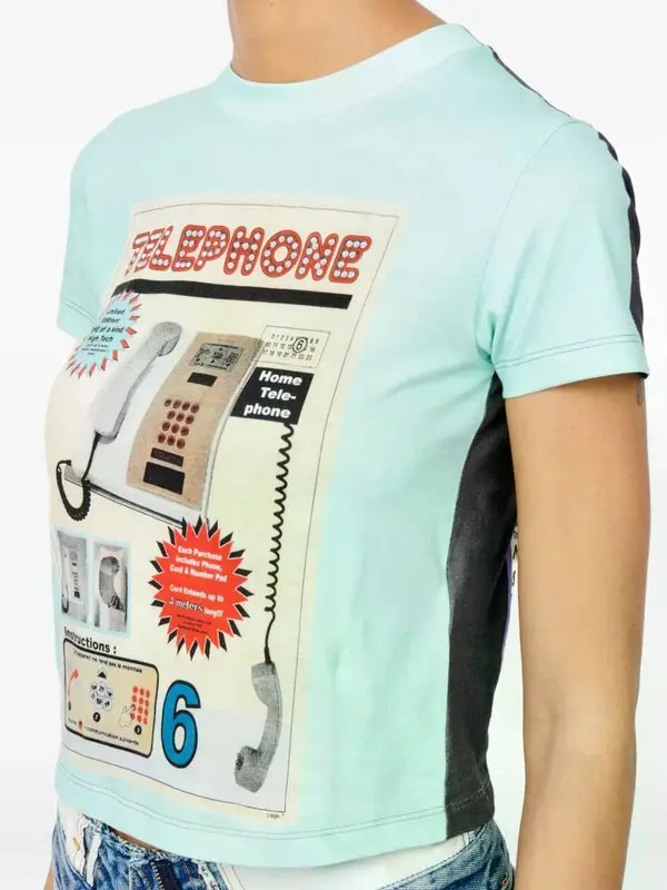 MAISON MARGIELA Graphic Print Roundneck Sweatshirt - Blue