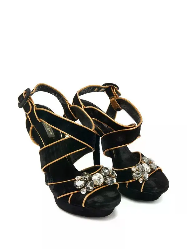 Dolce & Gabbana Platform Crystal-embellished Sandals