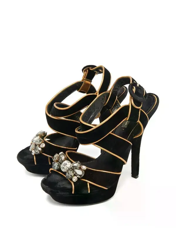 Dolce & Gabbana Platform Crystal-embellished Sandals