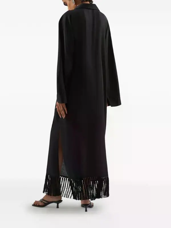 TALLER MARMO Bordighera Fringed-hem Maxi Dress