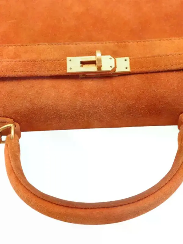 Hermès 2004 Doblis Kelly Ii Sellier 25 Satchel - Orange