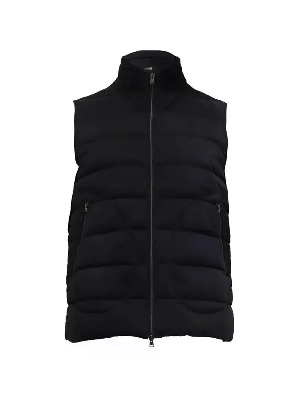Herno Zip-up Padded Gilet - Black