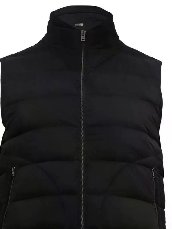 Herno Zip-up Padded Gilet - Black
