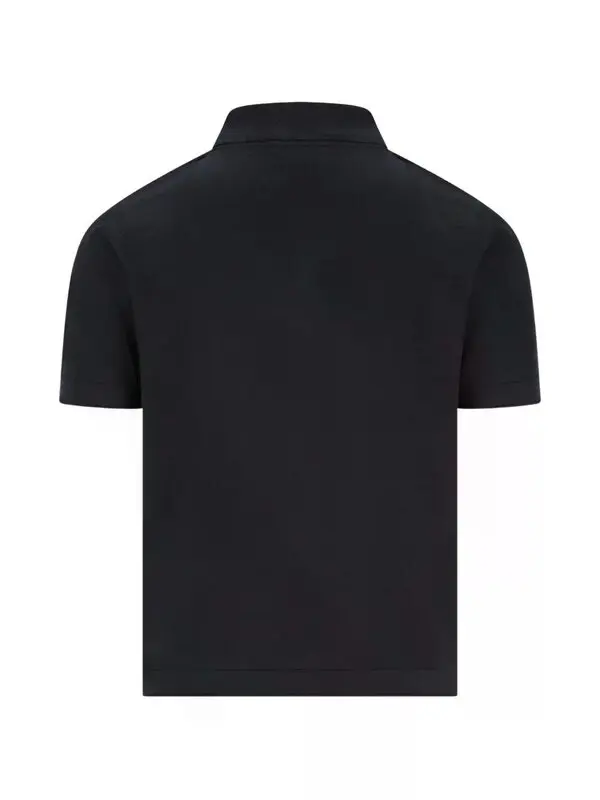 MASSIMO OSTI STUDIO Button Short-sleeve Polo Shirt - Blue