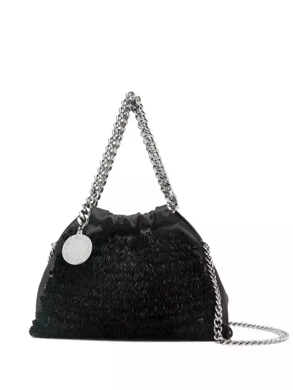 Stella McCartney Mini Falabella Beaded Chain-strap Shoulder Bag
