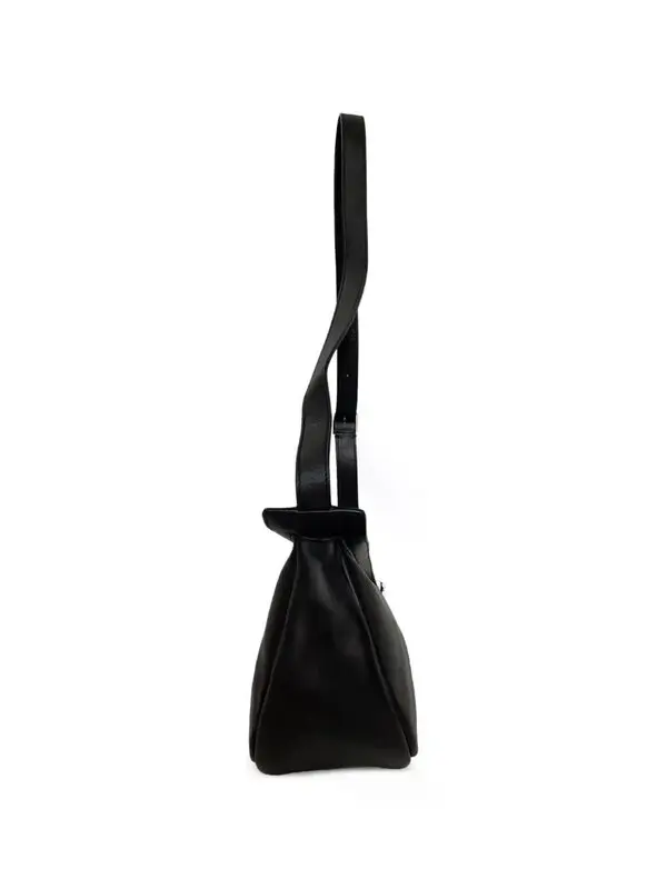 THE ROW Adjustable Leather Shoulder Bag - Black