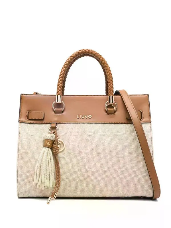 Liu Jo Manhattan Jacquard Tote Bag - Neutrals