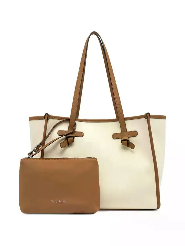 GIANNI CHIARINI Marcella Knotted Shoulder Bag - Neutrals