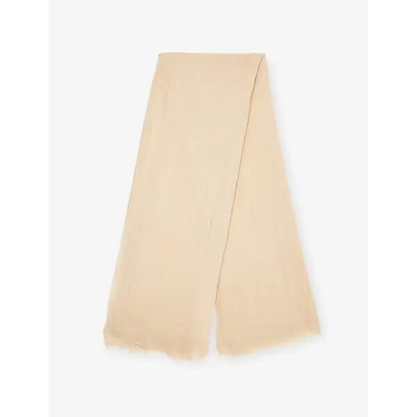 Rick Owens Y Mega Modal And Linen-blend Scarf - Sand
