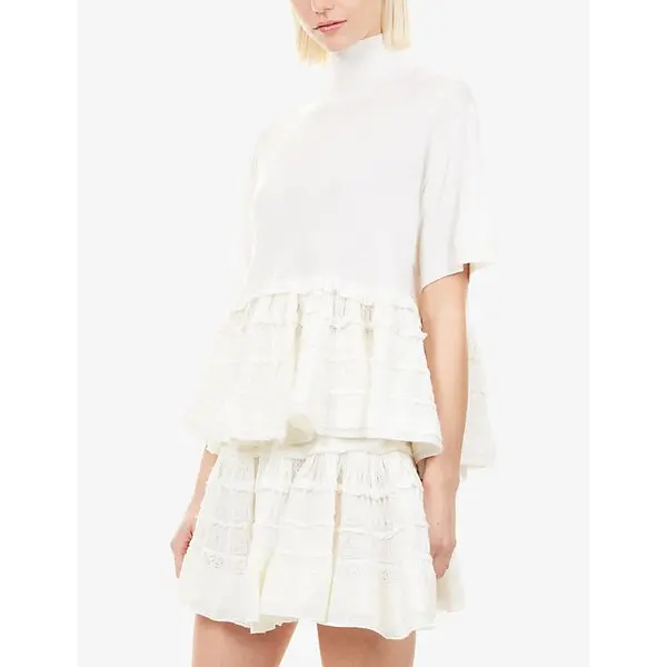 Alaïa Ruffled Peplum Wool Top