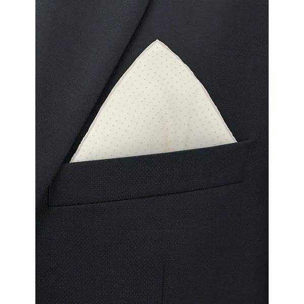 Eleventy Polka-dot Wool And Cotton-blend Pocket Square
