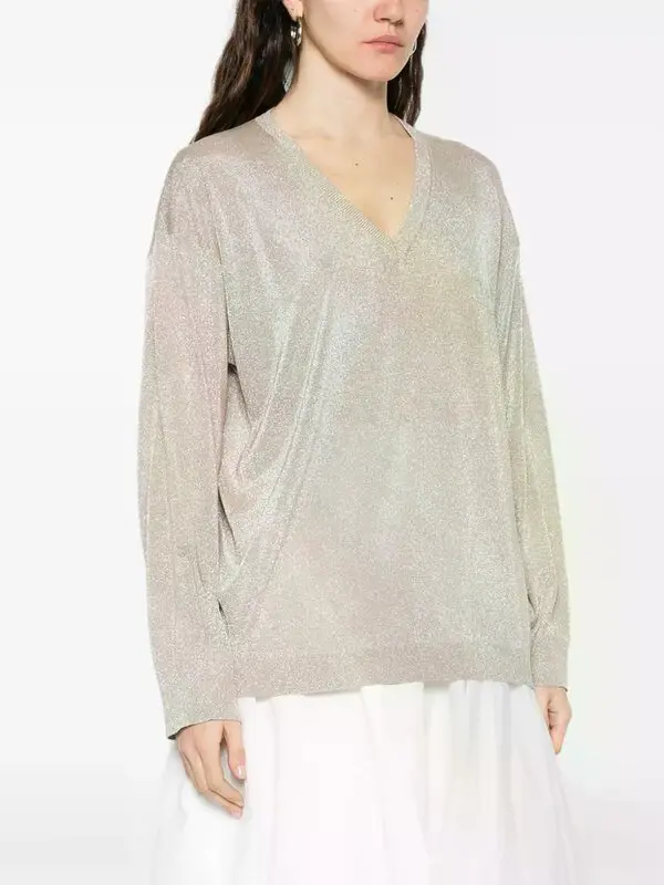 Fabiana Filippi V-neck Long-sleeve Sweater