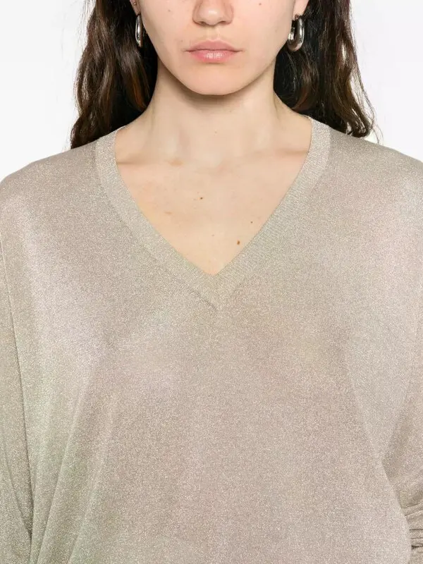 Fabiana Filippi V-neck Long-sleeve Sweater