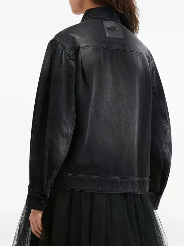 Simone Rocha Crystal-embellished Denim Jacket