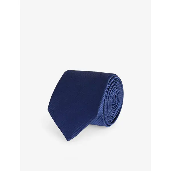 TOM FORD Diamond-weave Slim Silk Tie - Royal Blue
