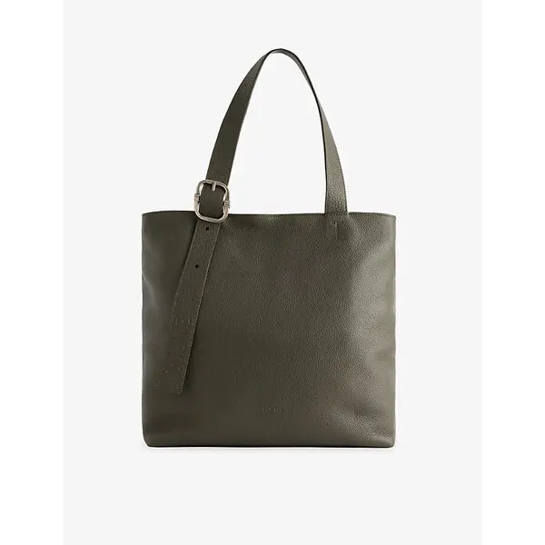 Loewe Loop Hobo Leather Shoulder Bag - Dark Khaki