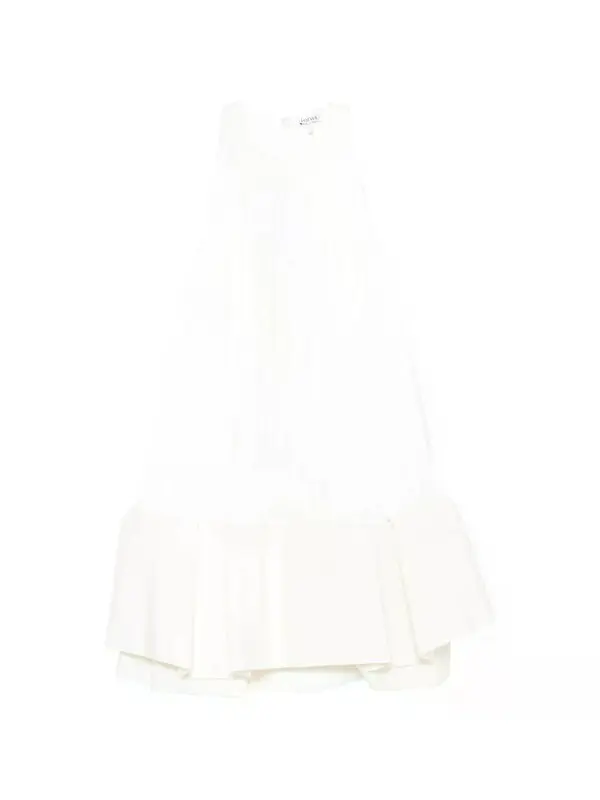 Loewe Flamenco Pleated Mini Dress - White