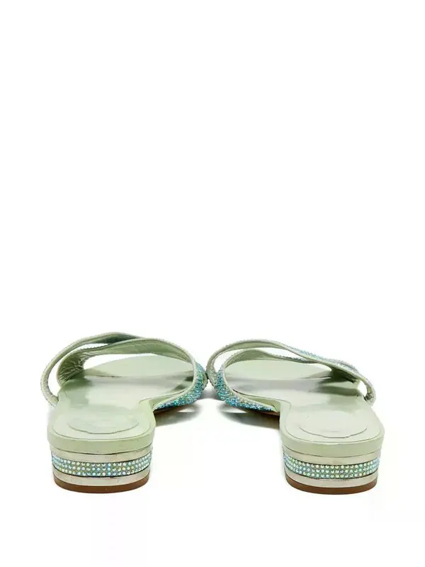Rene Caovilla Crystal-embellished Slides