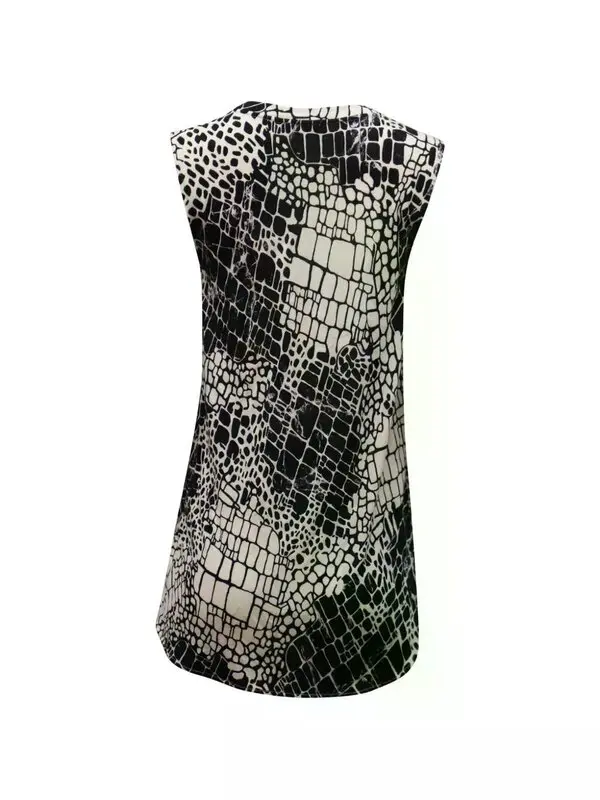 Vince Croc-print Sleeveless Top